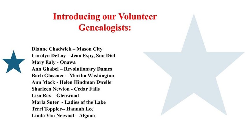 Volunteer Genealogists